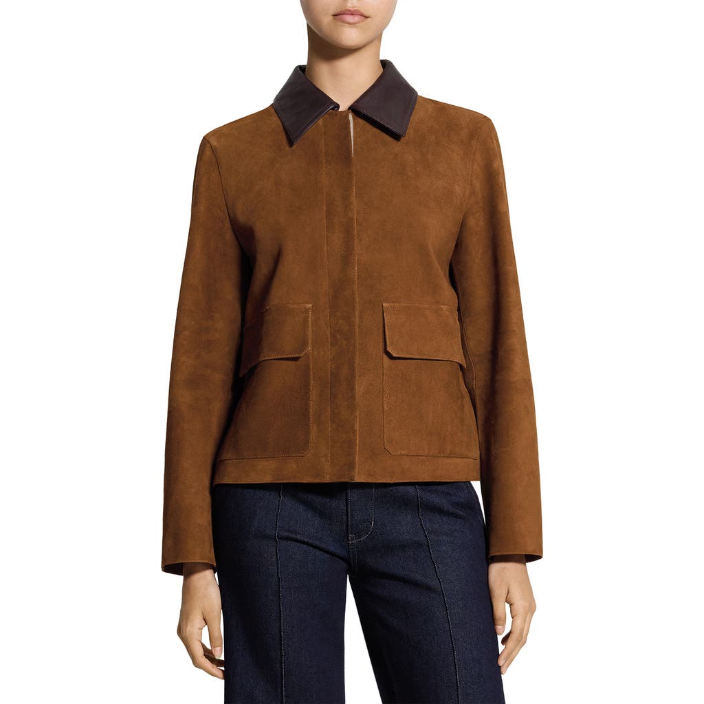 Theory - Boxy Suede & Leather Jacket
