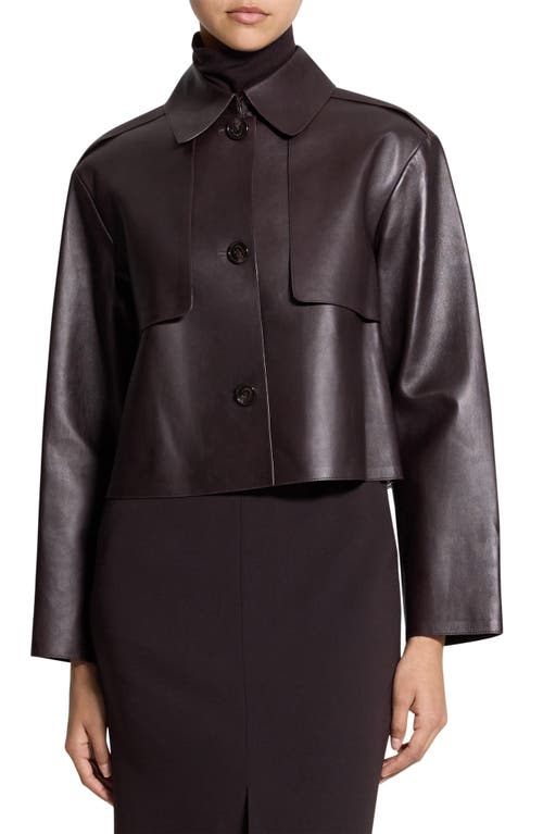 Theory - Crop Leather Jacket