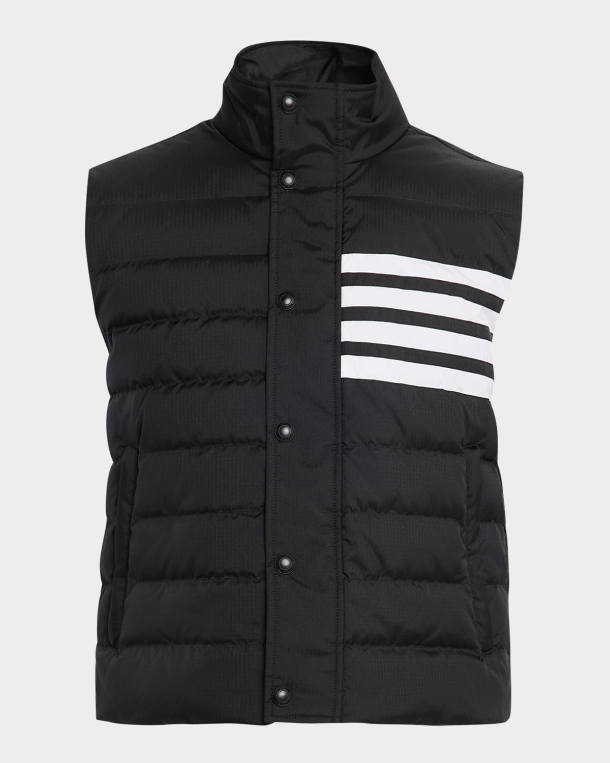 Thom Browne - Men's Shiny Ripstop 4-Bar Down Vest