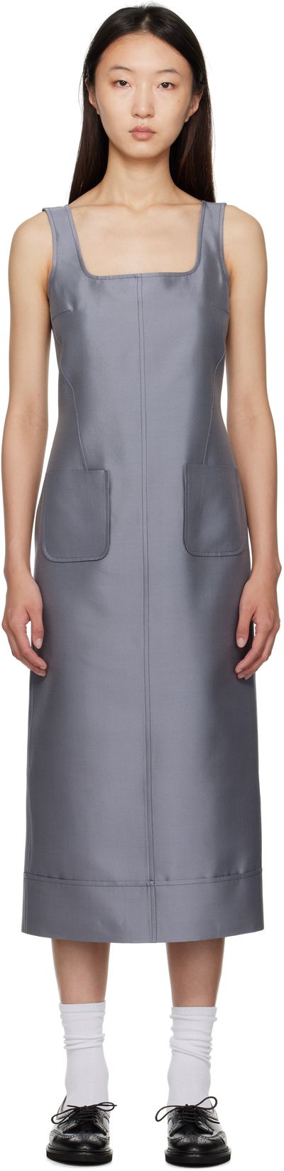 Thom Browne - Gray Column Maxi Dress