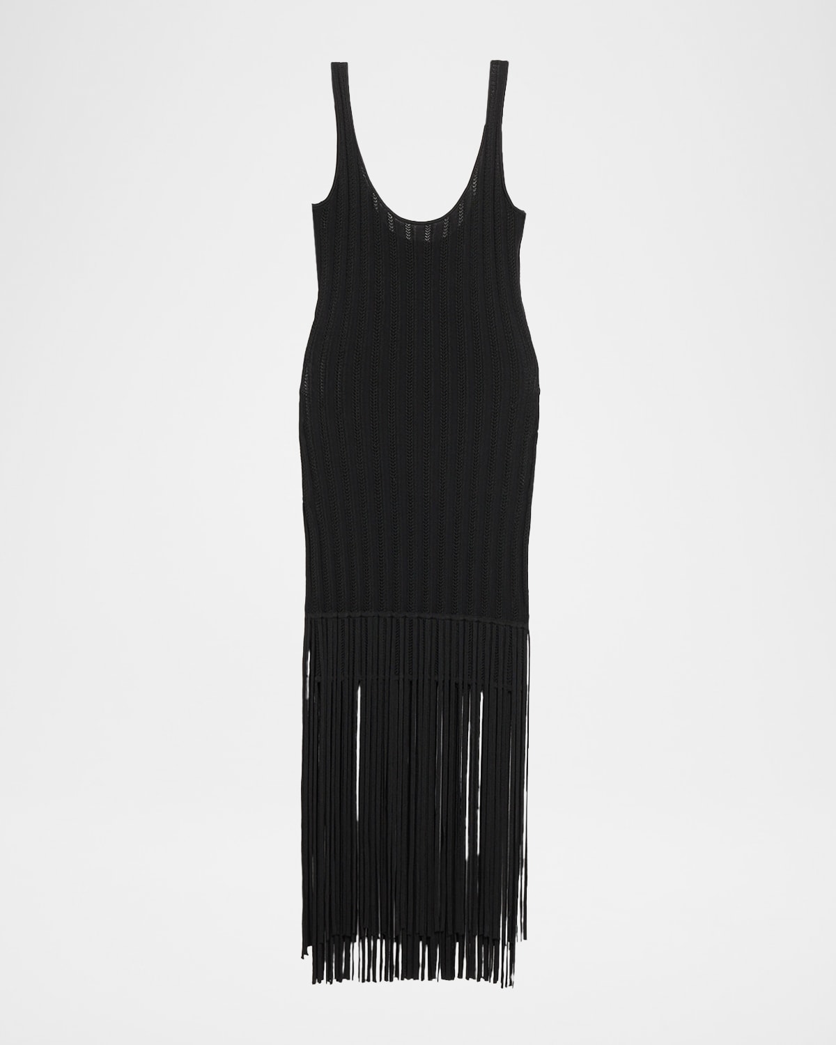 Toccin - Lorelei Fringe-Trim Pointelle Midi Dress