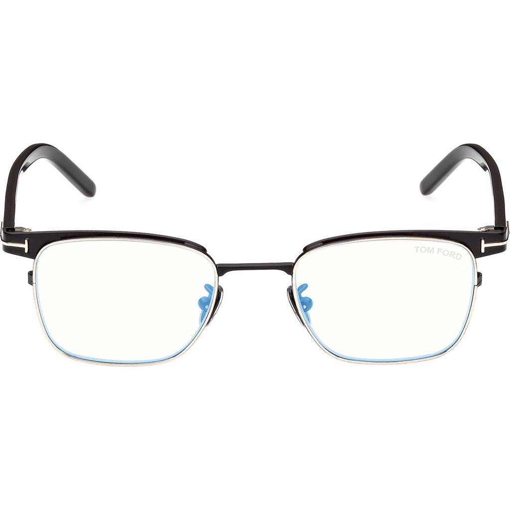 Tom Ford 49mm Small Square Blue Light Blocking Reading Glasses