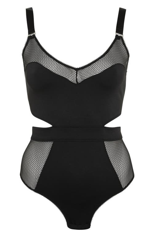 Topshop - Dita Mesh Panel Thong Bodysuit
