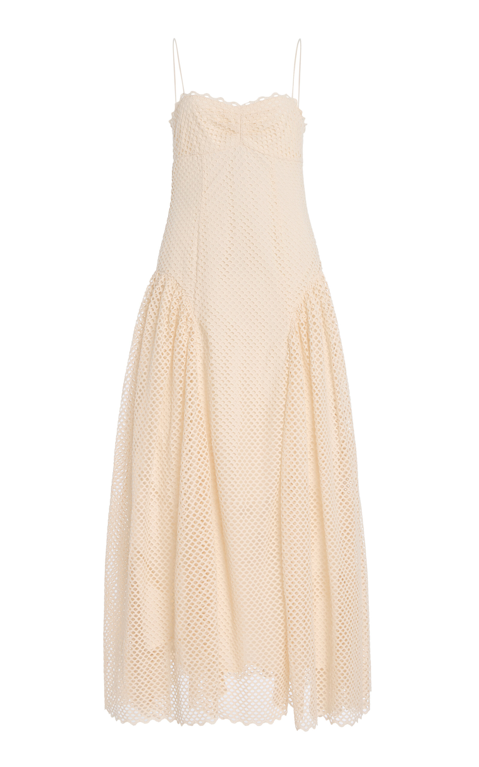 Ulla Johnson - Isotta Lace Cotton Midi Dress White
