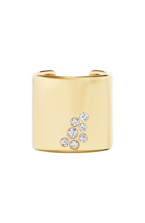 Uniform Object - Stoned 18K Gold Diamond Cuff Ring