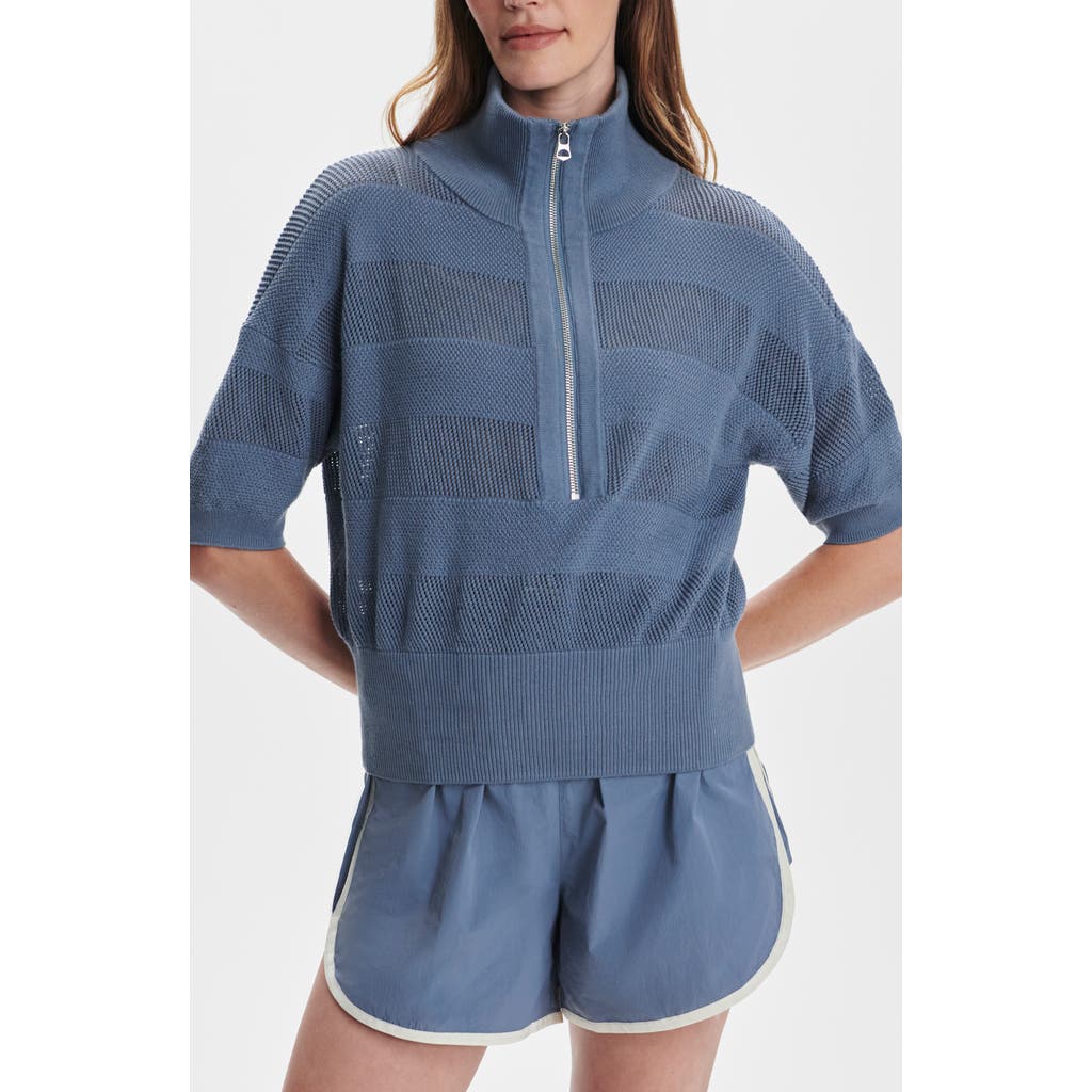 Varley - Kembria Mesh Stripe Half Zip Top
