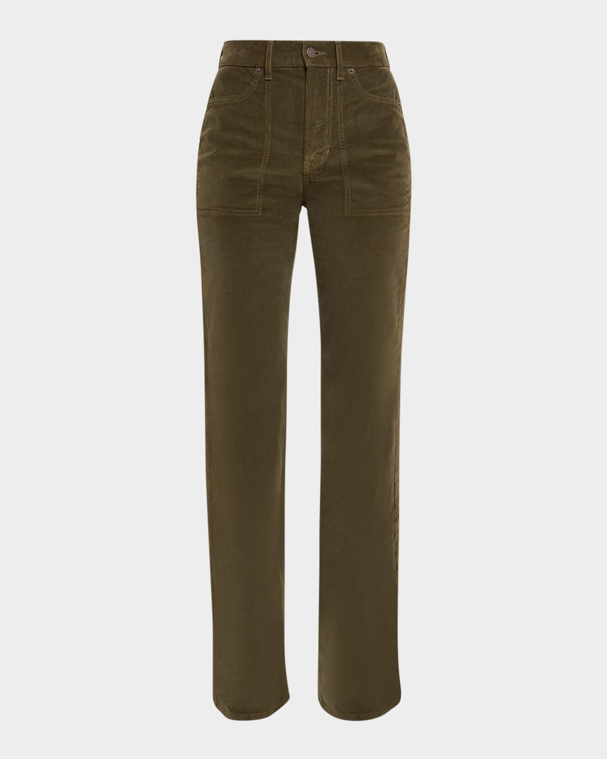 Veronica Beard - Crosbie High-Rise Wide-Leg Corduroy Jeans