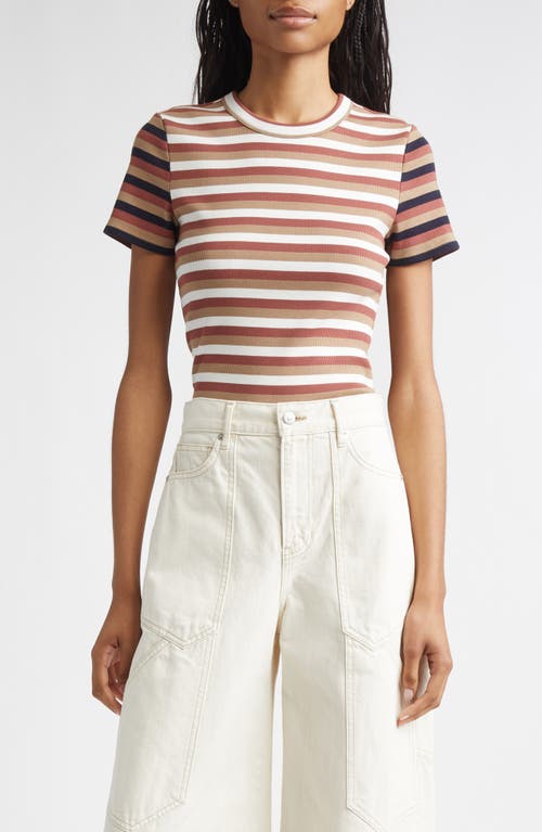 Veronica Beard - Pruitt Stripe Rib T-Shirt