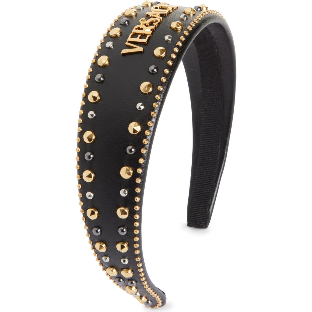 Versace - Studded Leather Headband