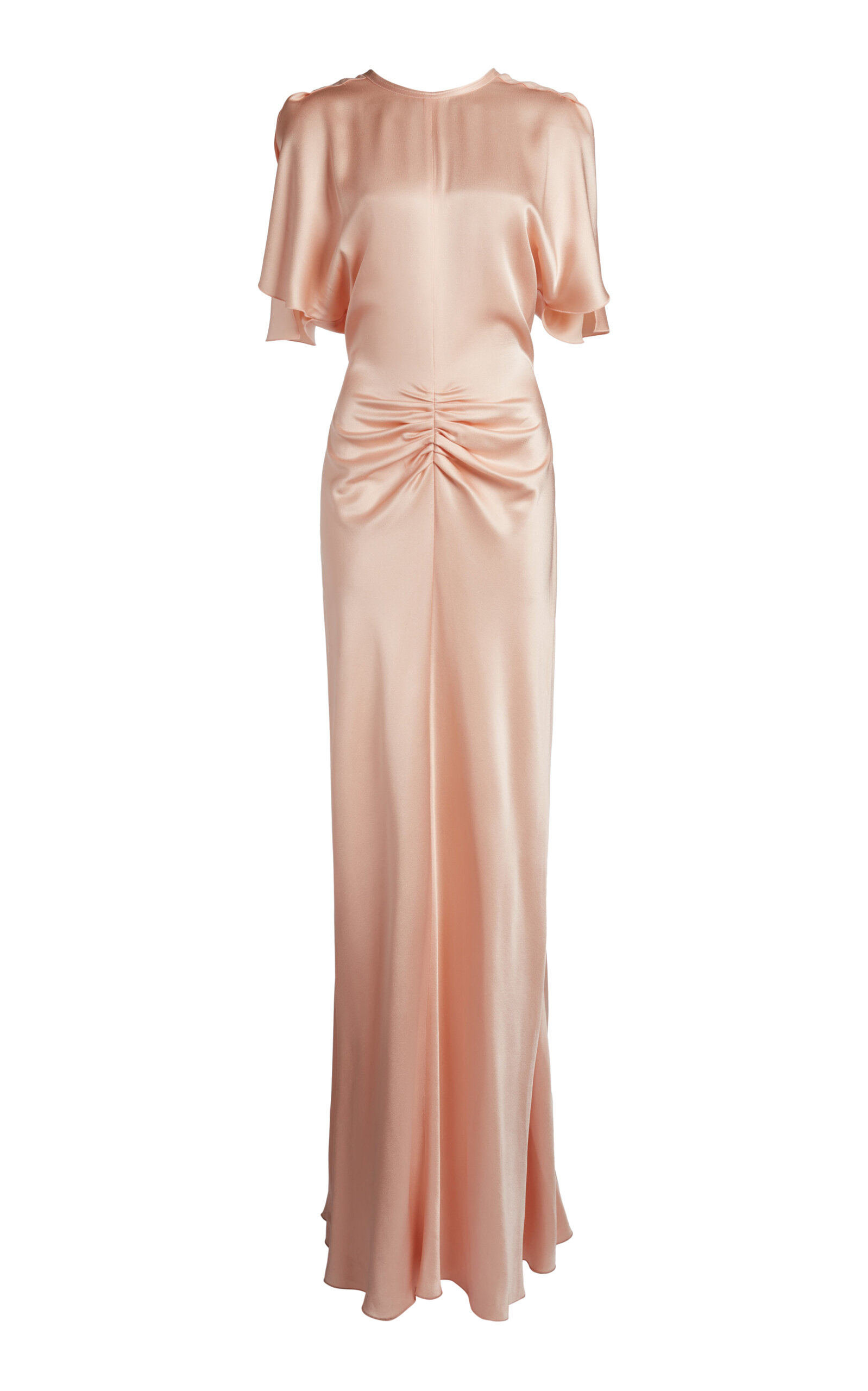 Victoria Beckham - Isabella Ruched Gown Light Pink UK 12