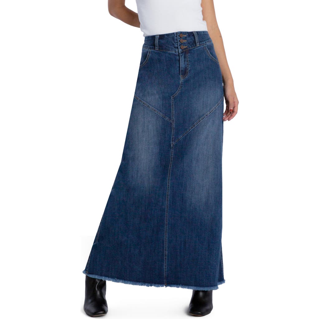 Wash Lab Denim - Pieced Denim Maxi Skirt
