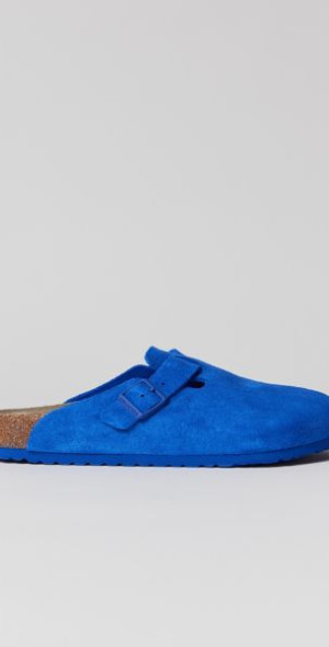 Birkenstock - Boston Suede Clog in Ultra Blue, Men's at Urban Outfitters
