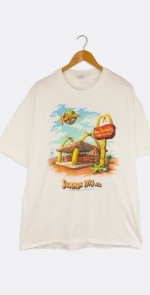 Hanes - Vintage 1994 Flintstones ROC Donalds Cartoon T Shirt Top in ...