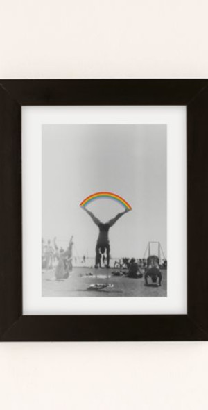 Julia Walck - Rainbow Handstand Art Print in Black Matte Frame at Urban ...
