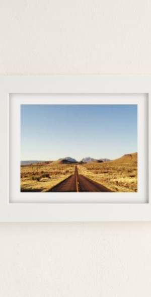 Kevin Russ - Mountain Road Art Print in White matte at Urban Outfitters