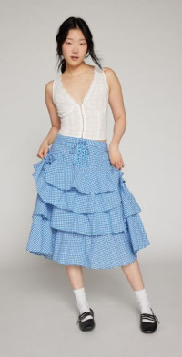 Kimchi Blue - Kimichi Blue Mimi Mesh Long Sleeve Tee in Blue, Women's ...