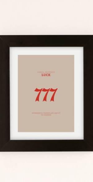NataliaDesignsbyNK - Angel Number 777 Art Print in Black at Urban ...