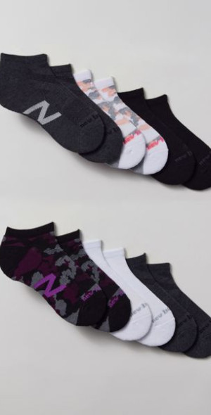 New Balance - Performance Camo Logo Low Cut Sock 6-Pack, Women's at ...