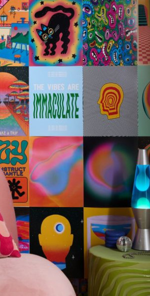 Urban Outfitters - Trippy Art Print Collage Kit at