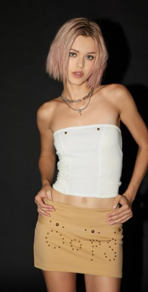 Zemeta - Oops Studded Mini Skirt in Beige, Women's at Urban Outfitters